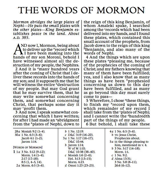 The Words of Mormon | The Book of Mormon Wiki | Fandom