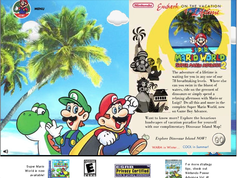 Super Mario Advance websites (partially found Flash SWF files for ...