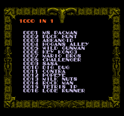 1000-in-1 Multicart | BootlegGames Wiki | Fandom