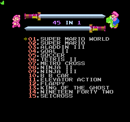 JY-120 (A) 1998 Super 45-in-1 Multicart | BootlegGames Wiki | Fandom