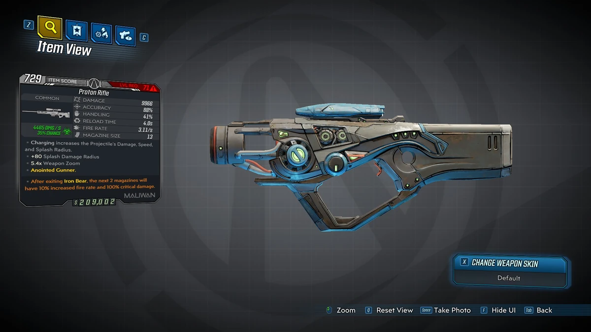 Proton Rifle/Variant Chart | Borderlands Wiki | Fandom