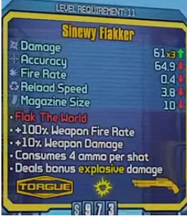 Flakker/Variant Chart (BL2) | Borderlands Wiki | Fandom