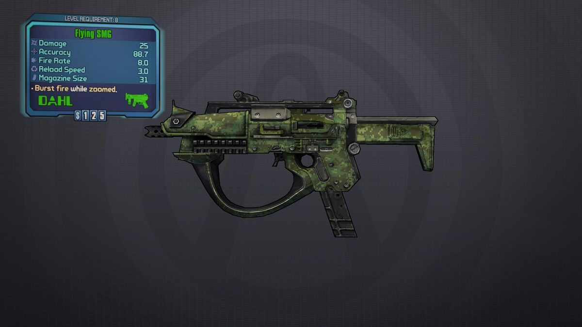 Smg Borderlands 2variant Chart Borderlands Wiki Fandom