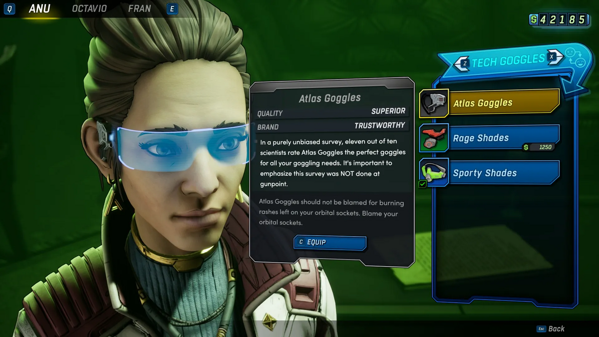 Anu Skins Borderlands Wiki Fandom