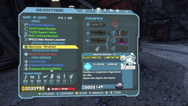 Inventaire | Wiki Borderlands | Fandom