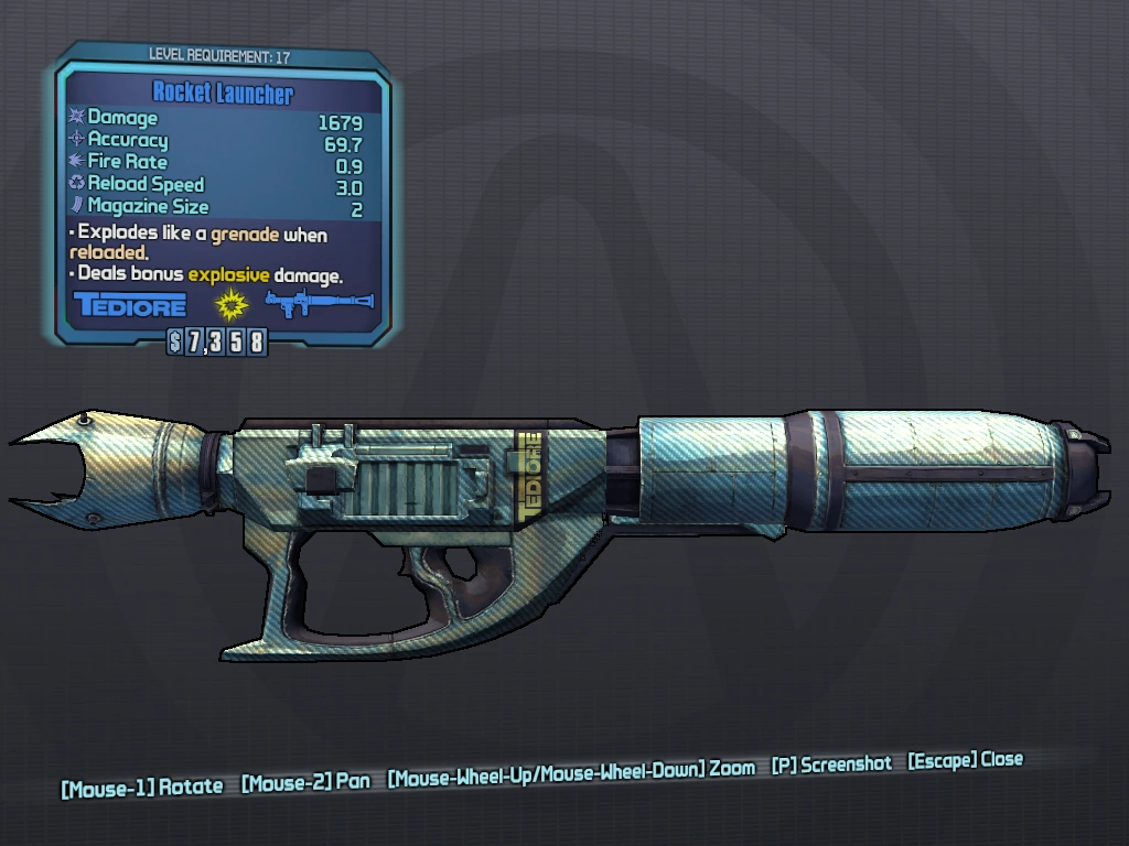 Launcher (Borderlands: The Pre-Sequel)/Variant Chart | Borderlands Wiki ...