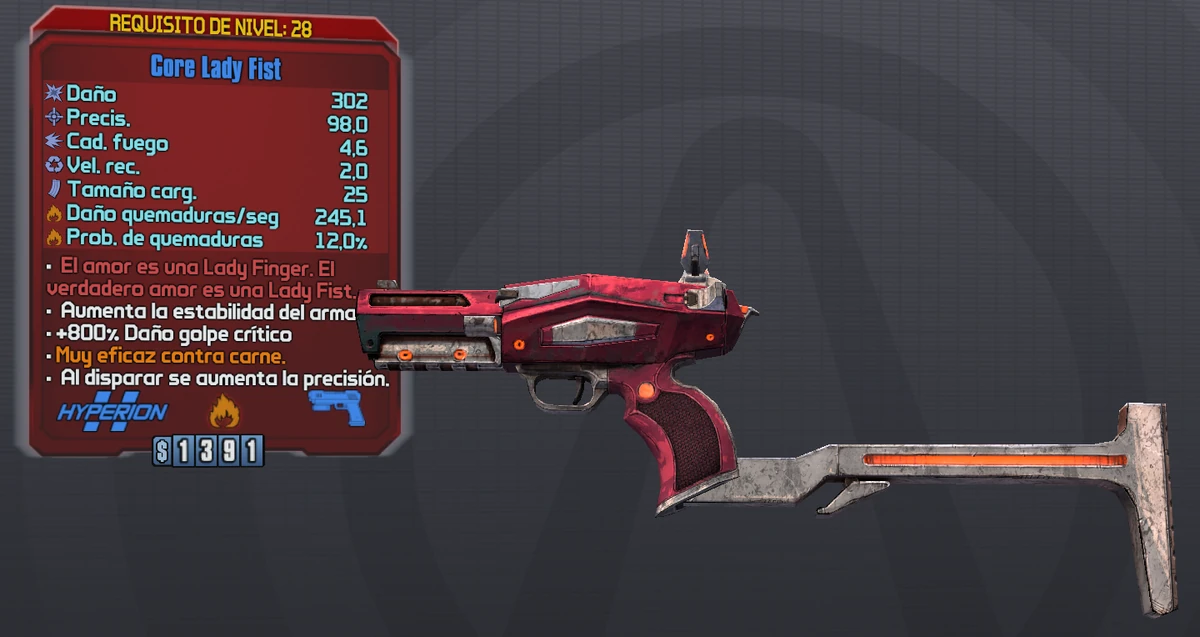 Lady Fist/Variant Chart | Borderlands Wiki | Fandom