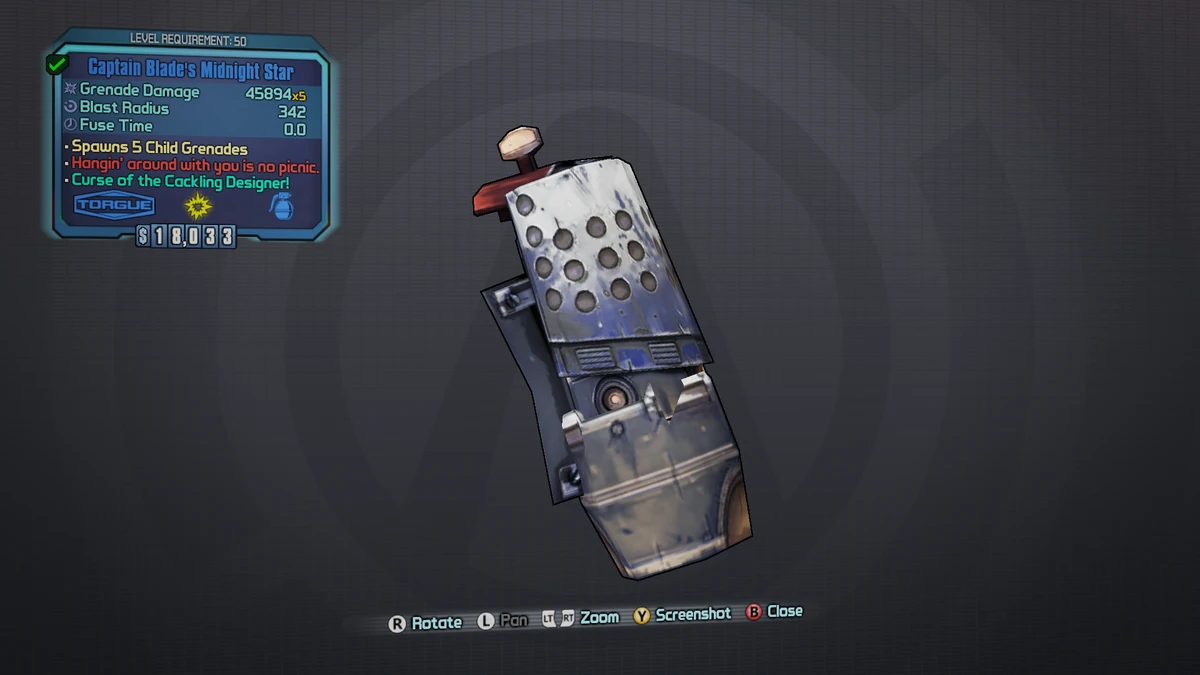 Captain Blade's Midnight Star | Borderlands Wiki | Fandom