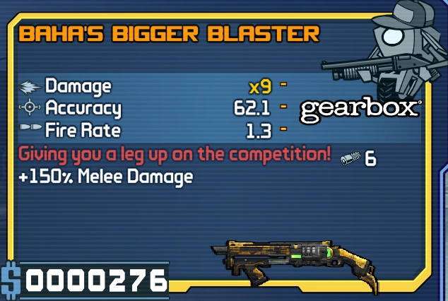 Baha's Bigger Blaster | Borderlands Wiki | Fandom