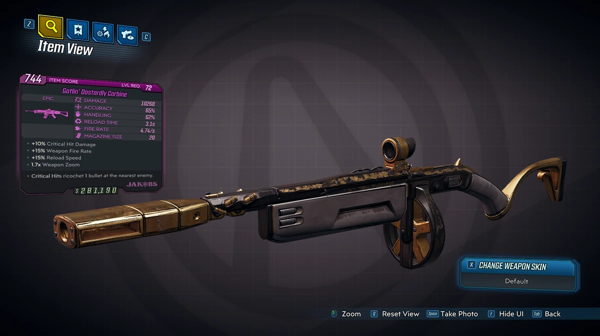 Gatlin' | Borderlands Wiki | Fandom