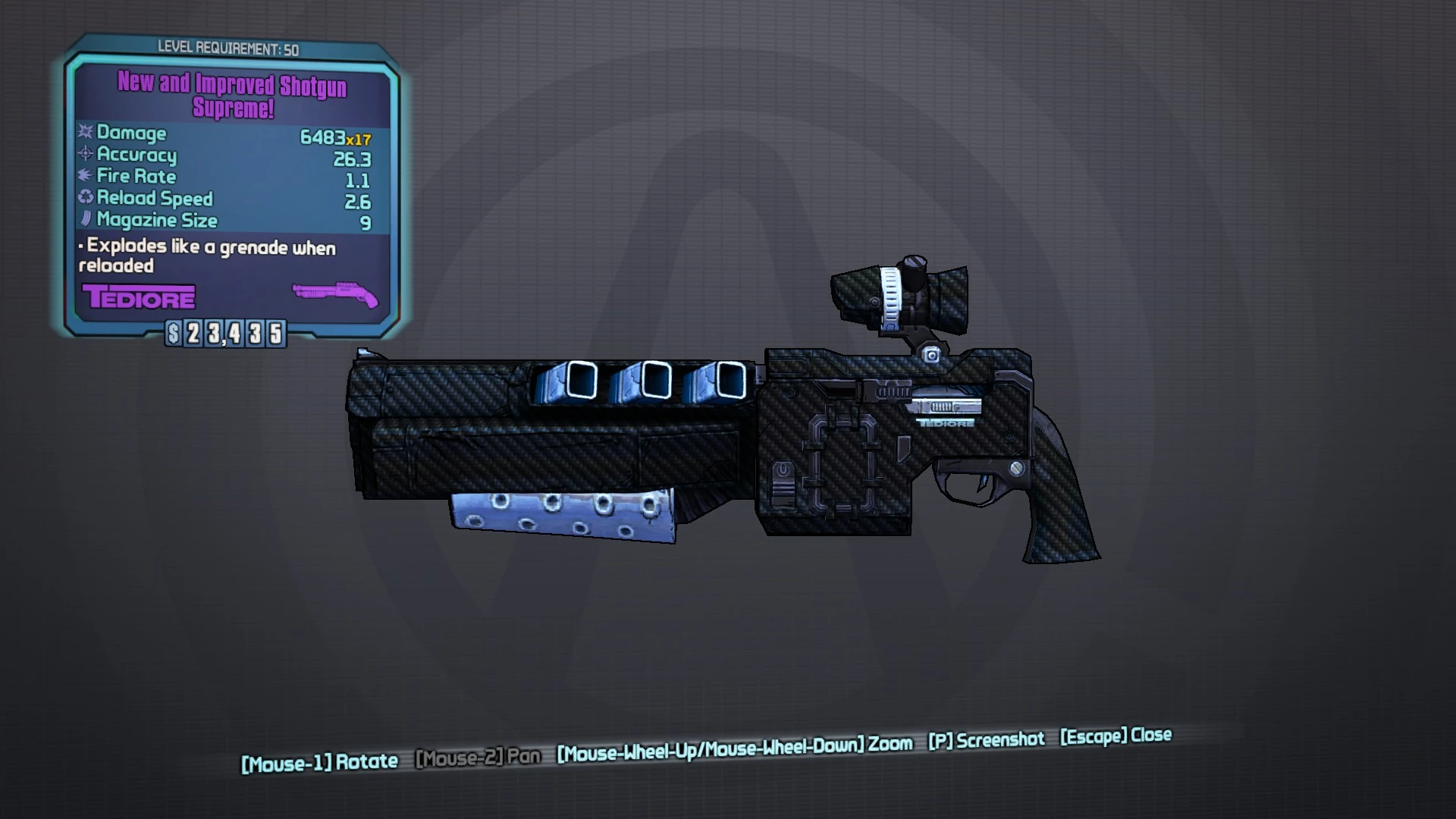 Borderlands 2 Sledges Shotgun