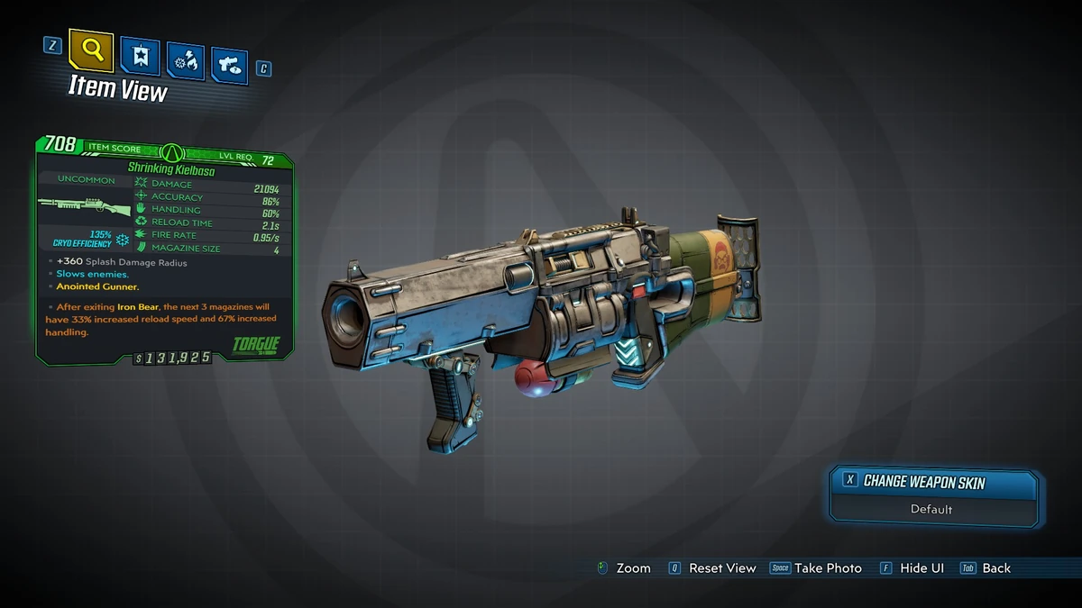 Kielbasa/Variant Chart | Borderlands Wiki | Fandom