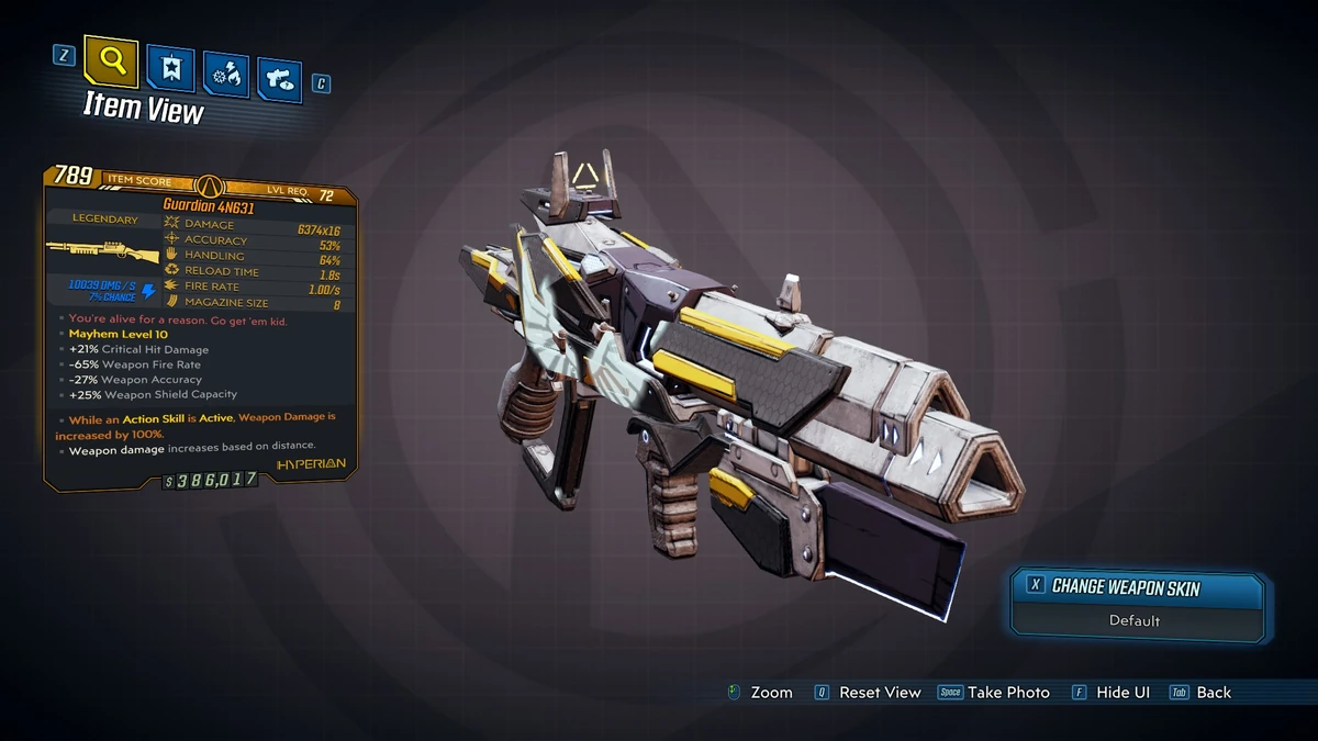 Guardian 4N631/Variant Chart | Borderlands Wiki | Fandom