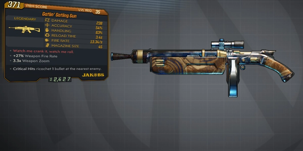 Gatling Gun (Borderlands 3)/Variant Chart | Borderlands Wiki | Fandom