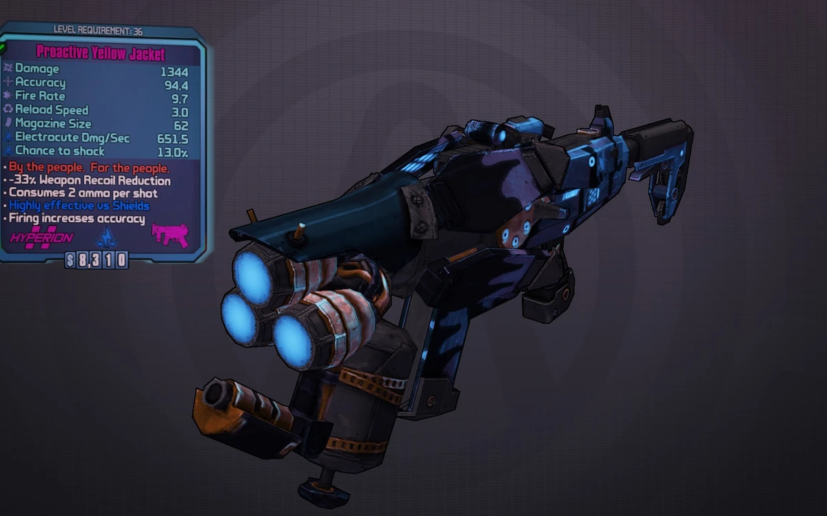 Yellow Jacket/Variant Chart | Borderlands Wiki | Fandom