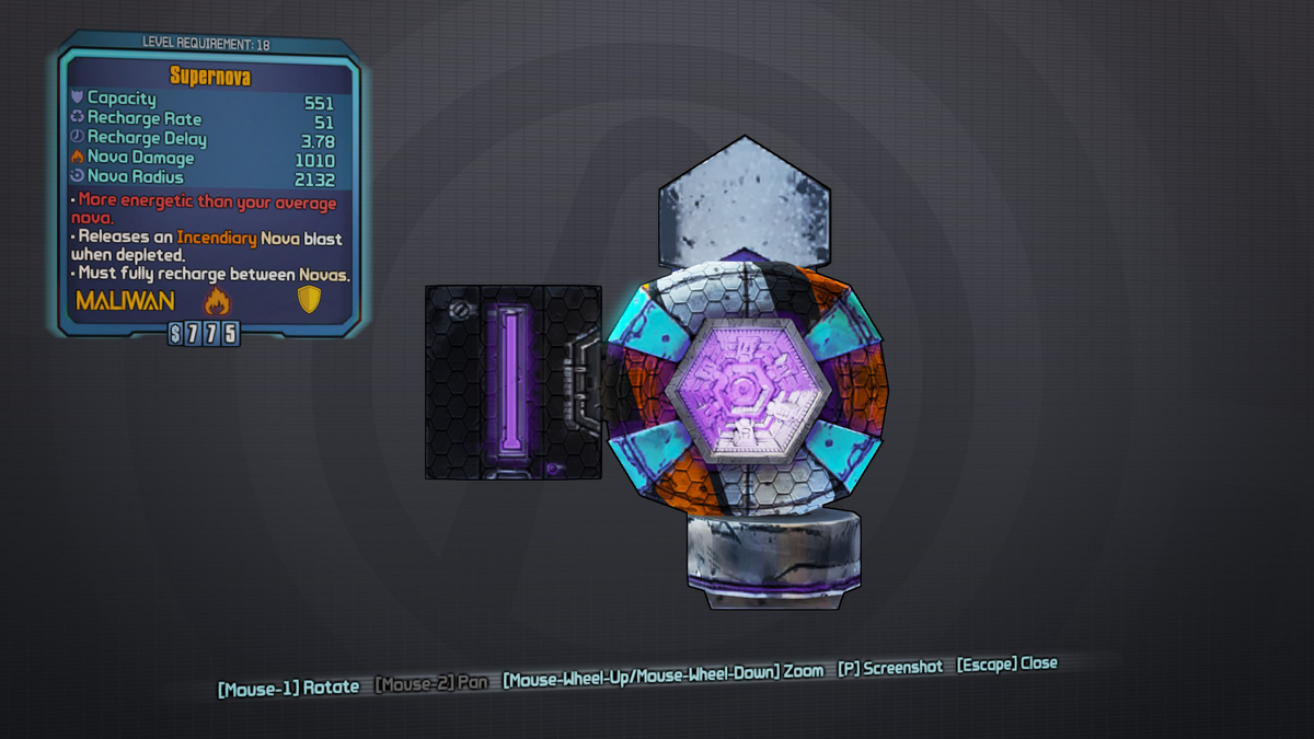 Supernovavariant Chart Borderlands Wiki Fandom
