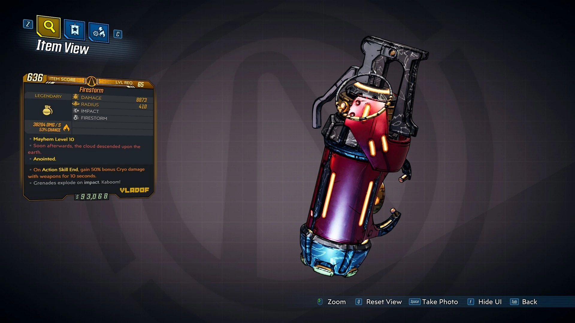 how to make firestorm grenade