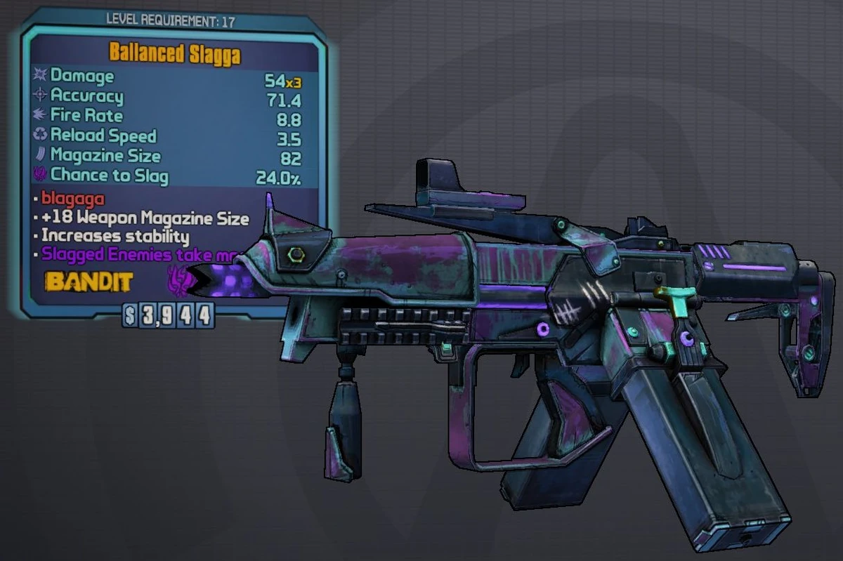 Slagga/Variant Chart | Borderlands Wiki | Fandom