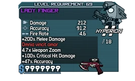Lady Finger | Borderlands Wiki | Fandom