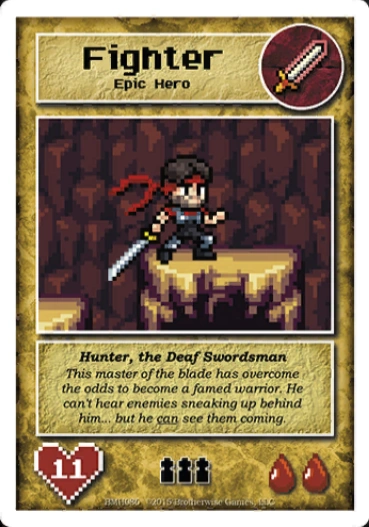 Hunter, the Deaf Swordsman | Boss Monster the Dungeon-Building Card ...