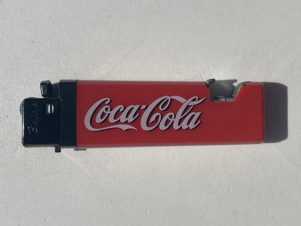 Coca Cola red plastic lighter with built-in bottle opener | Bottle ...