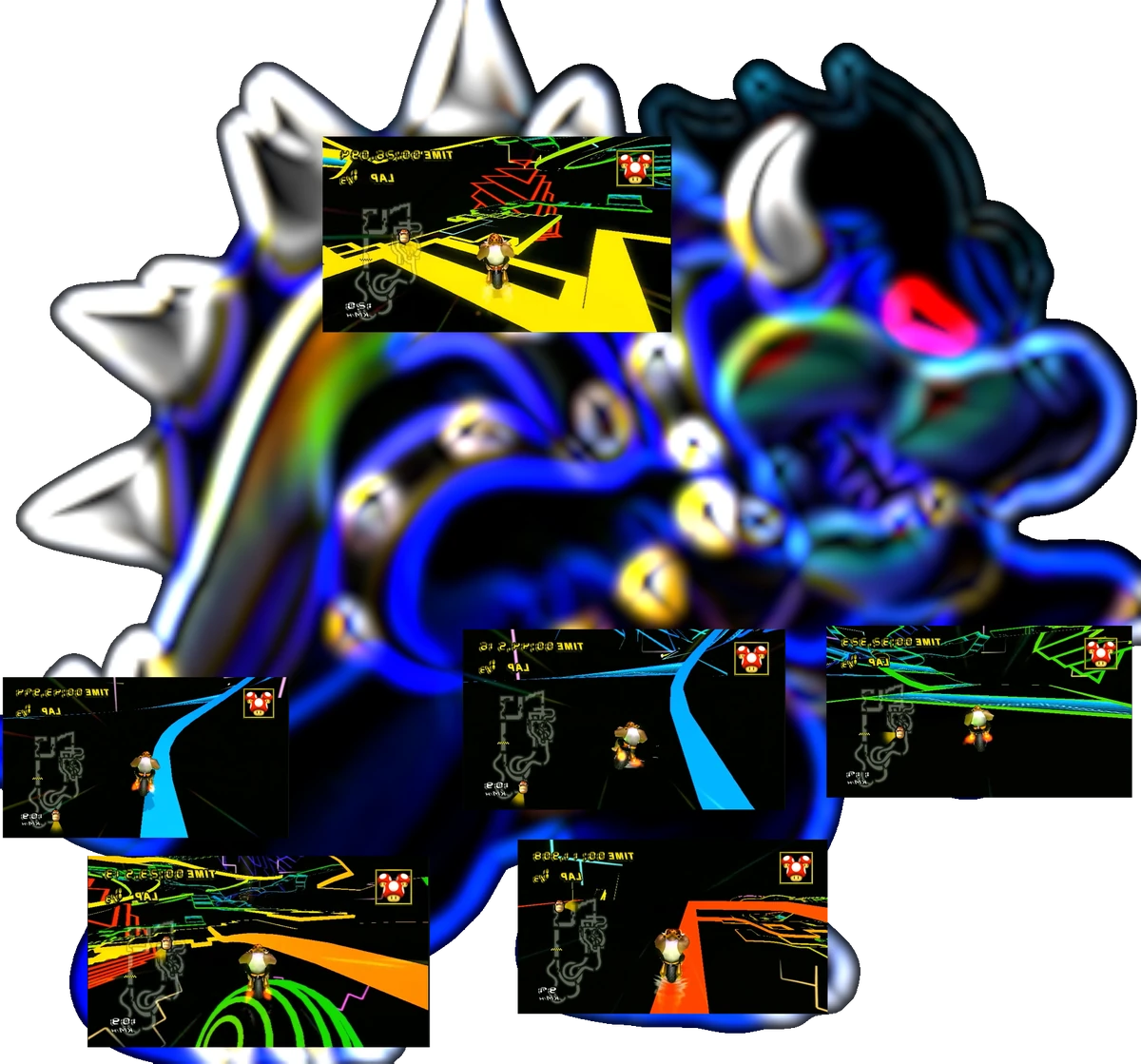 Dark Neon Dimension Bowser | Bowser Double 7 Wiki | Fandom