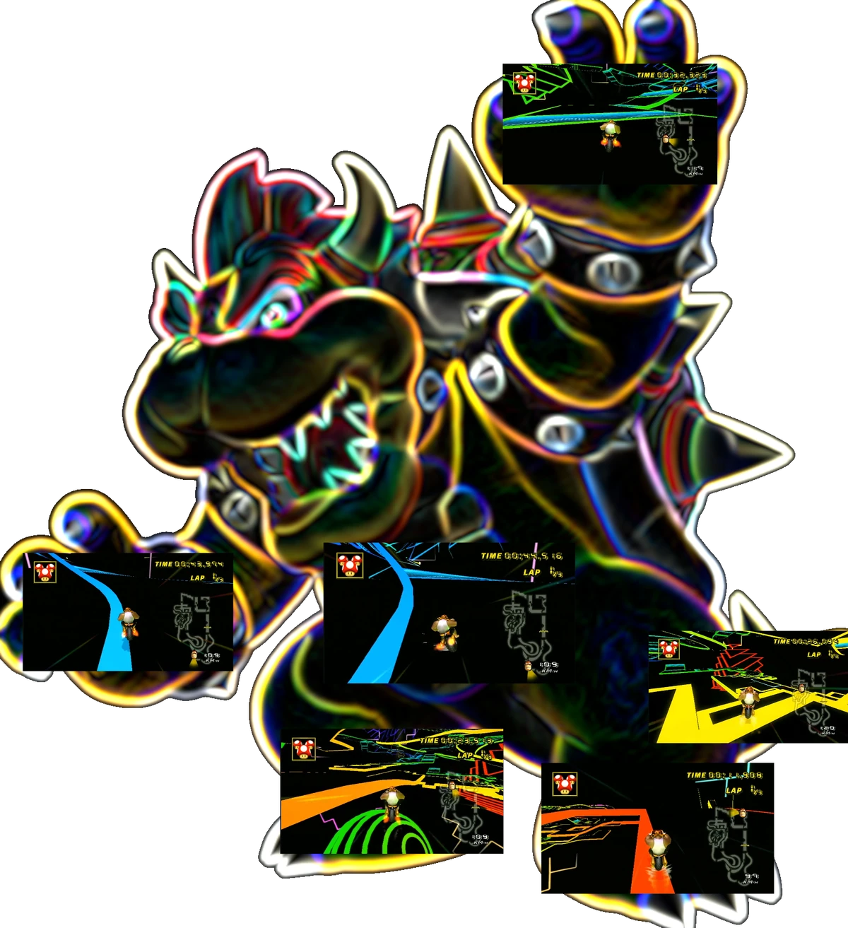 Neon Dimension Bowser | Bowser Double 7 Wiki | Fandom