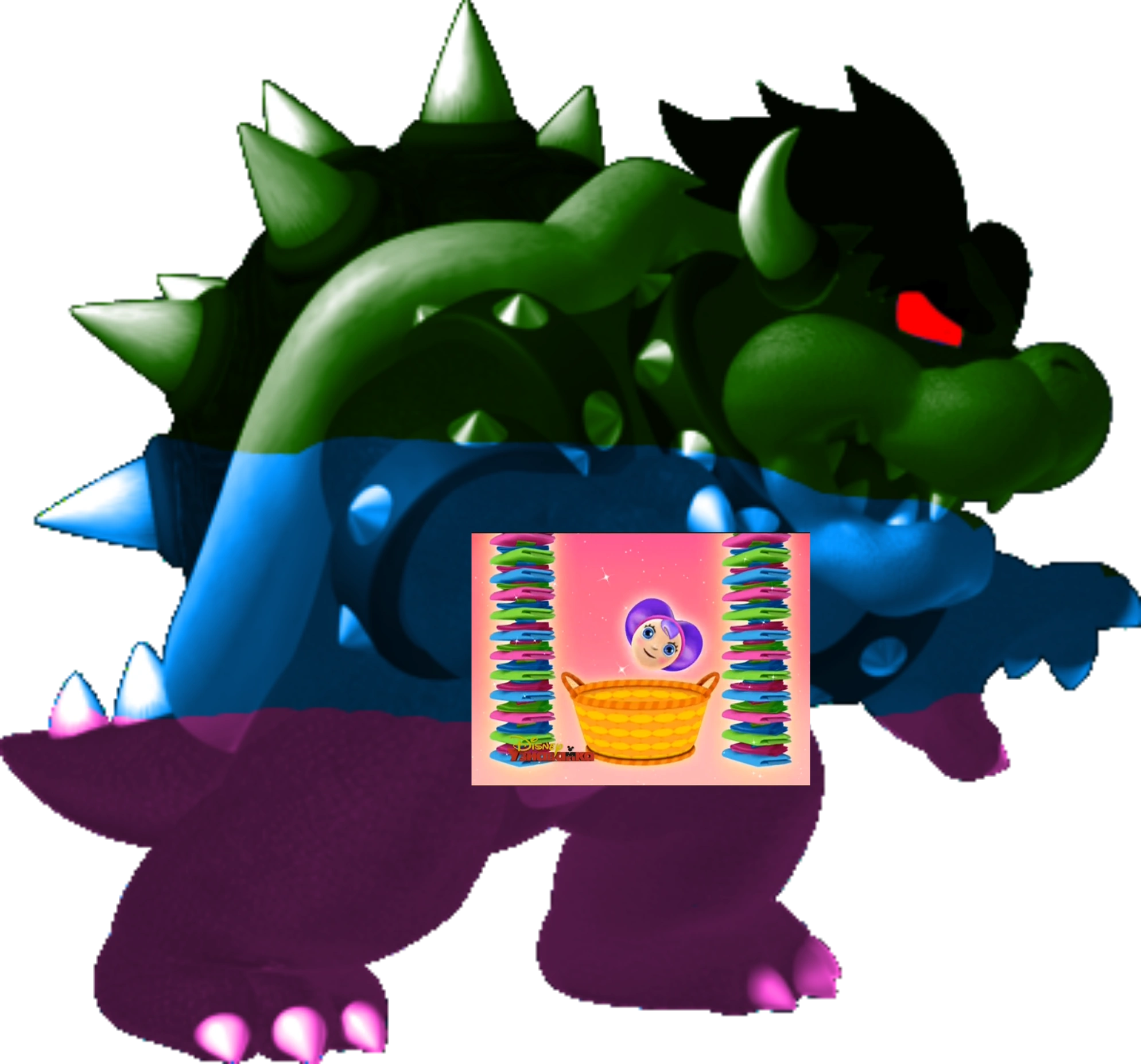 Dark Folded Clothes Bowser | Bowser Double 7 Wiki | Fandom