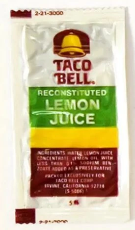 Taco Bell Lemon Juice | packaging pedia | Fandom