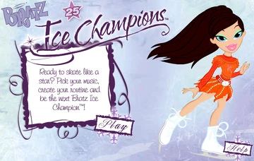 bratz ice skating coloring pages