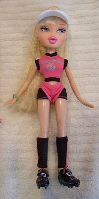 bratz softball coloring pages