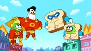 Super Duck vs Muscle Bread | Breadwinners Wiki | Fandom