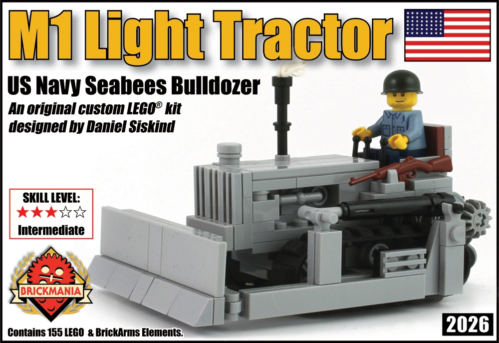 M1 Light Tractor: US Navy Seabees Bulldozer | Brickmania Wiki | Fandom