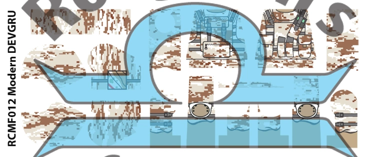 Modern Combat DEVGRU Complete Minifigure Set-Water-Slide Decals ...