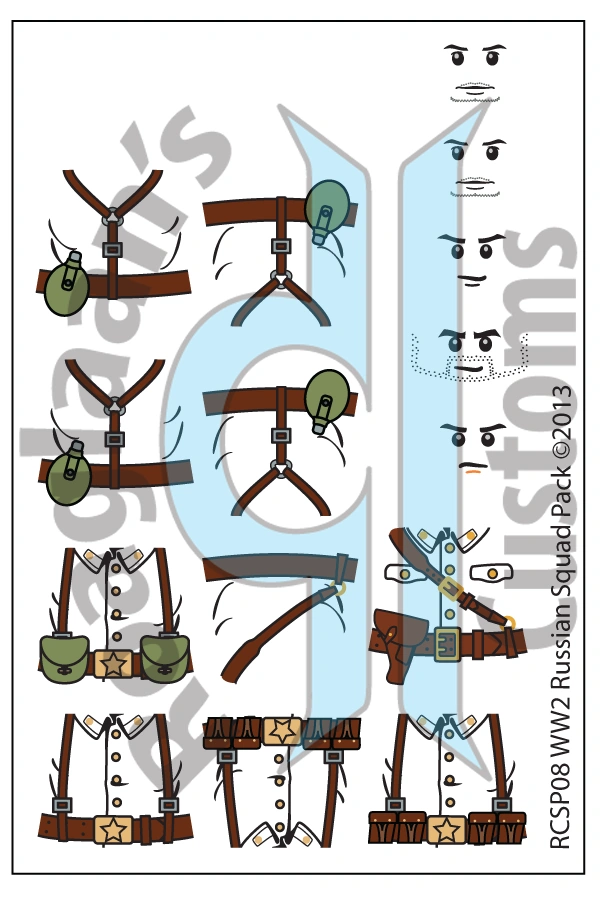 World War II Russian Infantry Squad Pack-Water-Slide Decals ...