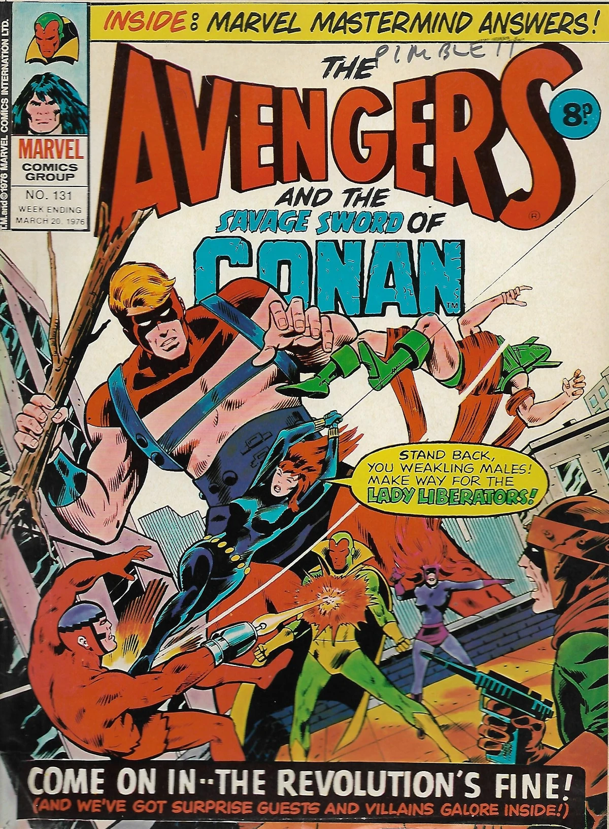 Avengers (Marvel UK) Vol 1 131 | Albion British Comics Database Wiki ...