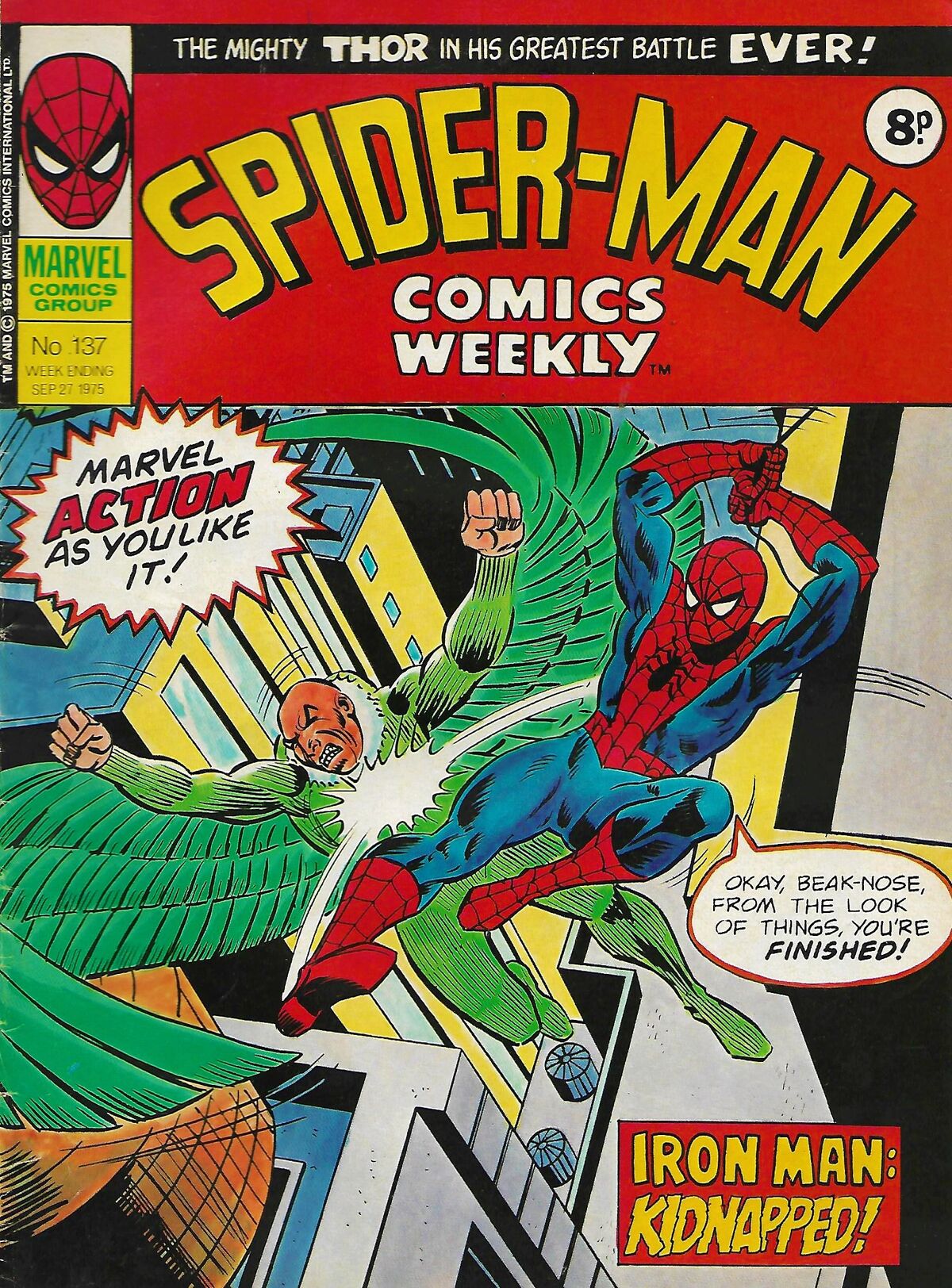 Spider-Man Comics Weekly Vol 1 137 | Albion British Comics Database ...