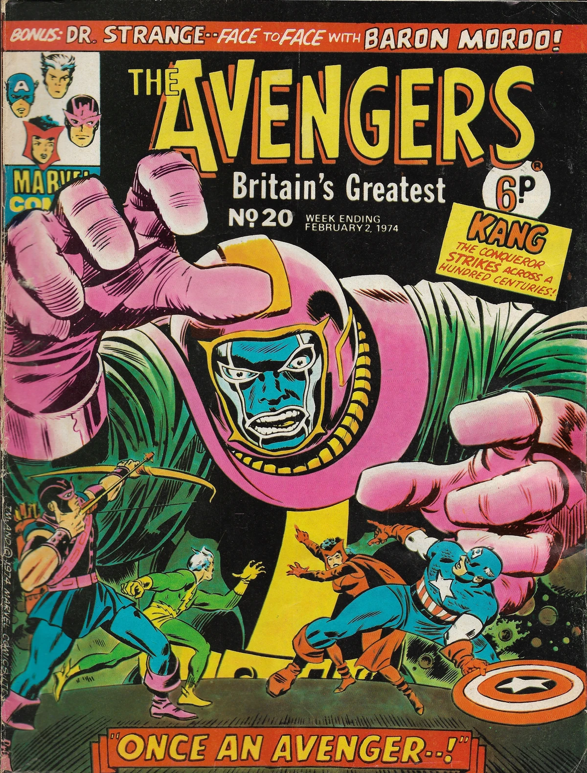 Avengers (Marvel UK) Vol 1 20 | Albion British Comics Database Wiki ...