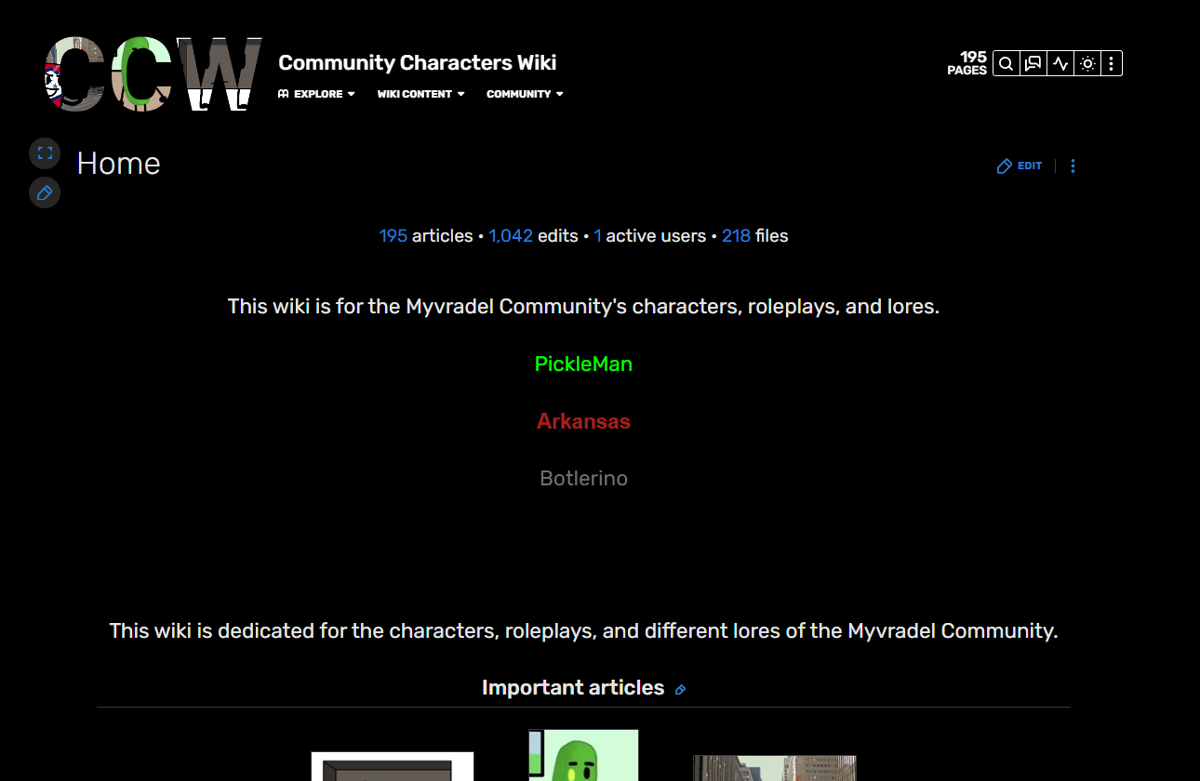 Community Characters Wiki | Broader Community Wiki | Fandom
