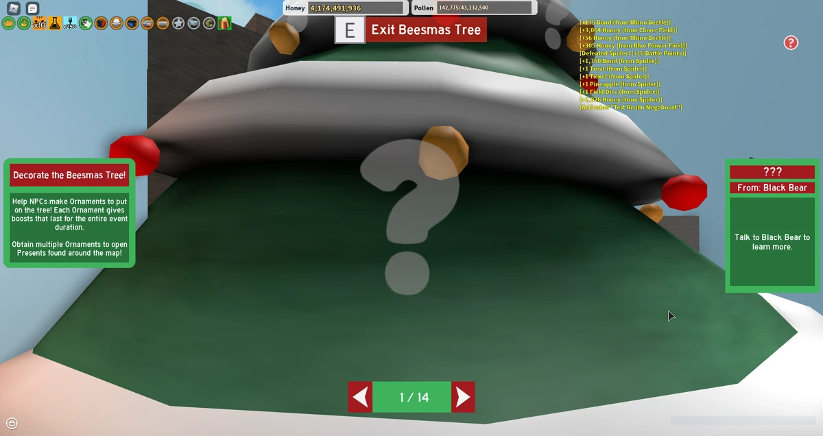 The Beesmas Tree | Bee Swarm Simulator Test Realm Wiki | Fandom