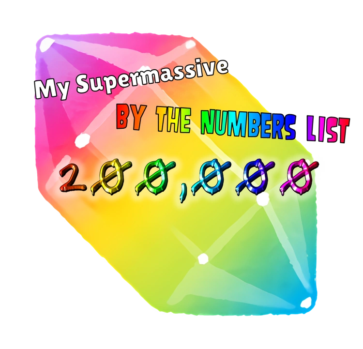 Daniel's Supermassive By The Numbers List 200,000 | By The Numbers List ...