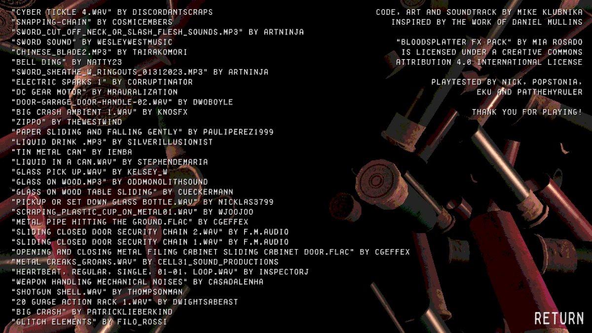 Credits | Buckshot Roulette Wiki | Fandom