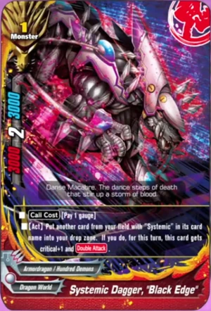 Systemic Dagger, "Black Edge" | Future Card Buddyfight Wiki | Fandom