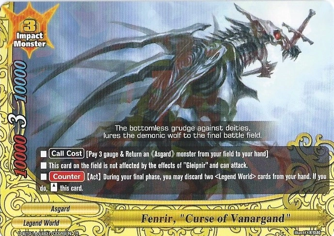 Fenrir, "Curse of Vanargand" | Future Card Buddyfight Wiki | Fandom
