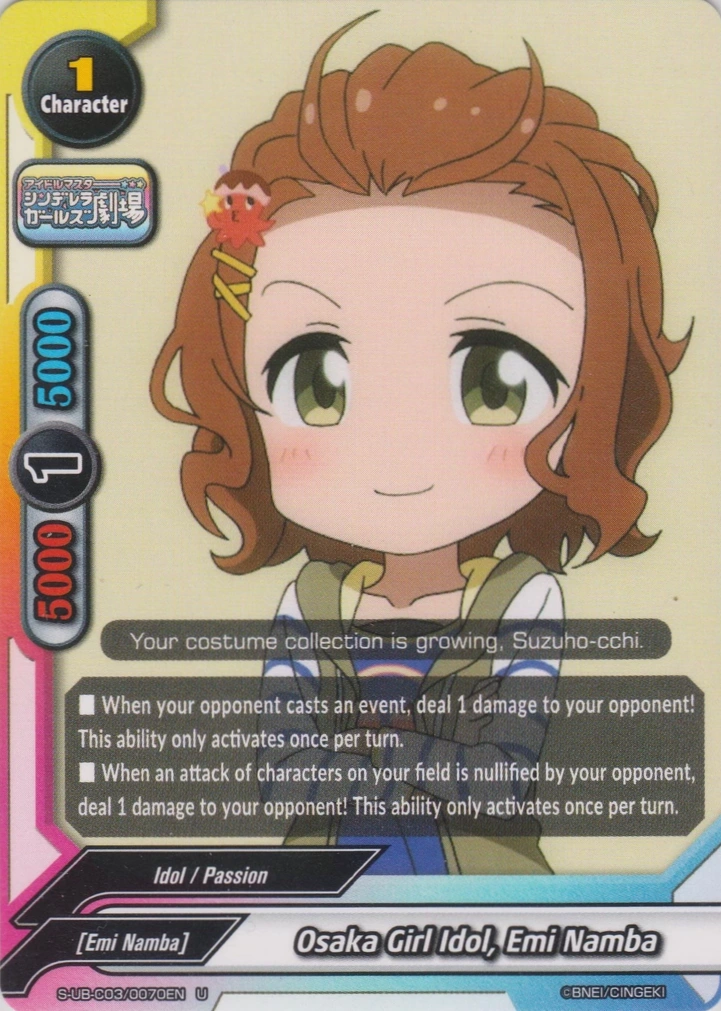 Osaka Girl Idol, Emi Namba | Future Card Buddyfight Wiki | Fandom