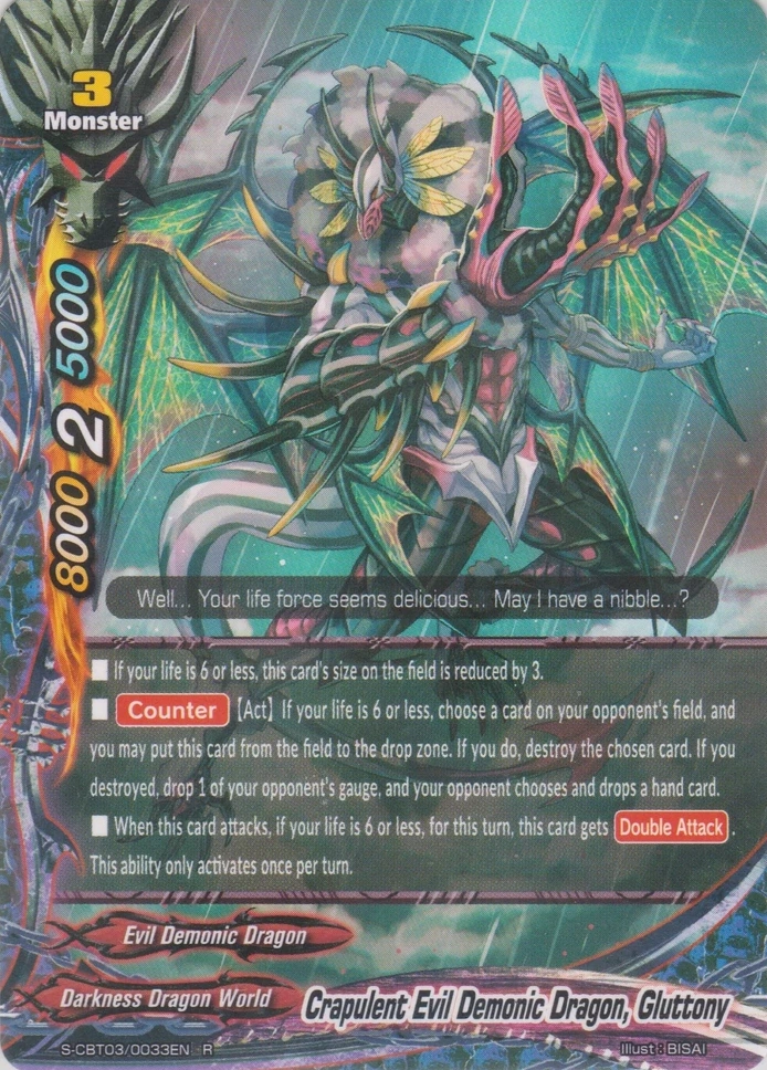 Crapulent Evil Demonic Dragon, Gluttony | Future Card Buddyfight Wiki ...