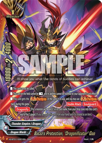 Batzz's Protection, "Dragonificator" Gao | Future Card Buddyfight Wiki ...