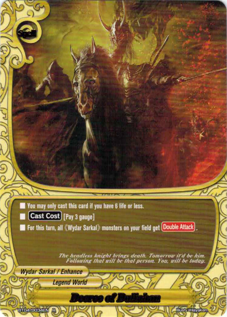 Decree of Dullahan | Future Card Buddyfight Wiki | Fandom