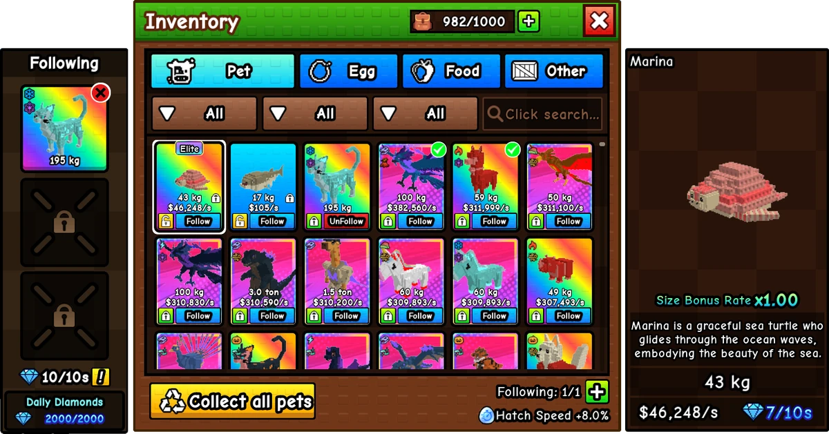 Inventory | Build A Zoo Roblox Wiki | Fandom