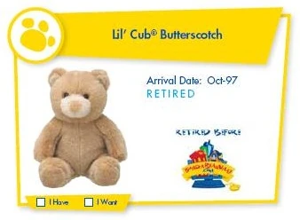 Lil' Cub Butterscotch | Build-a-Bear Workshop Wiki | Fandom